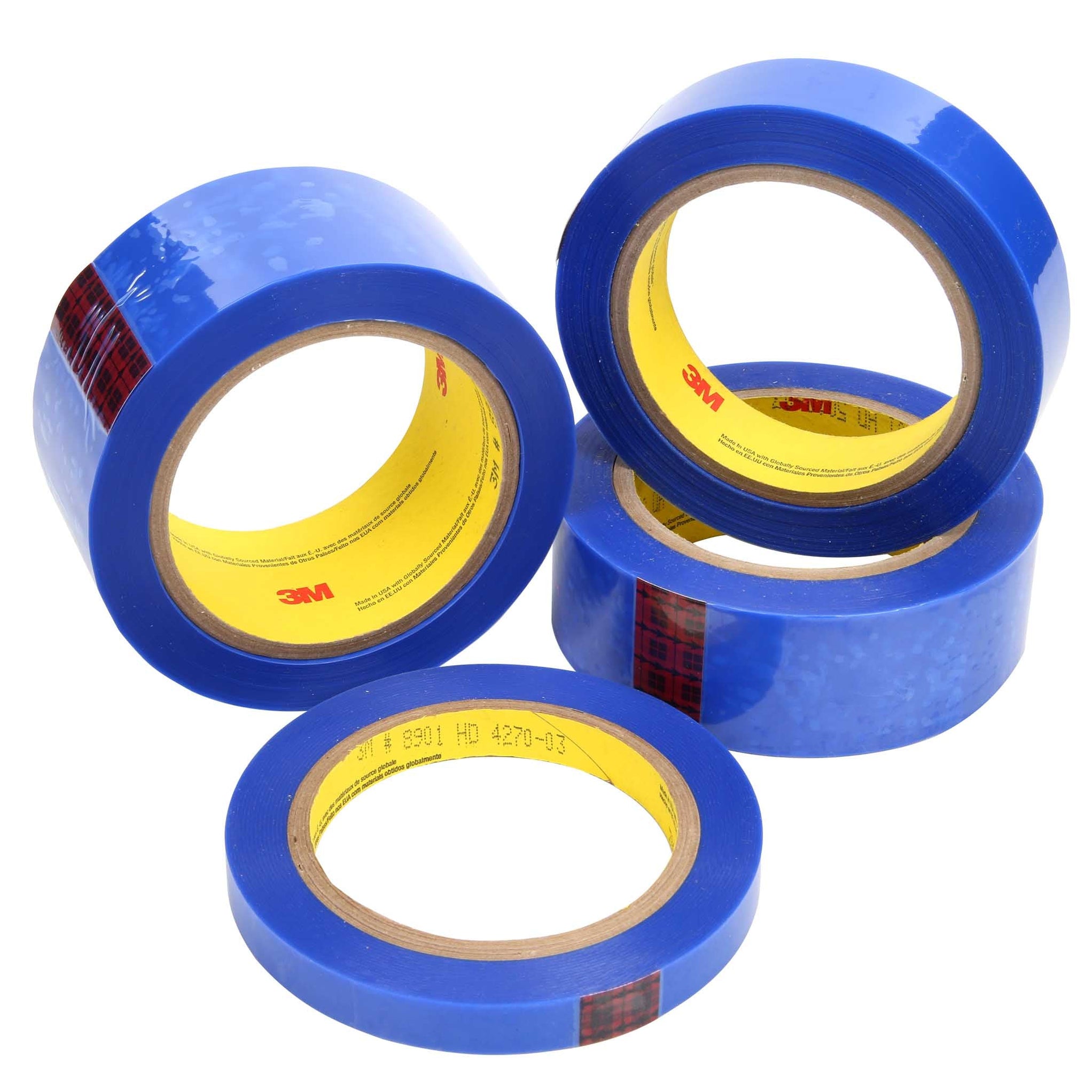 3M™ Polyester Tape 8901, Blue, 1 in x 72 yd, 0.9 mil, 36 Roll/Case ...