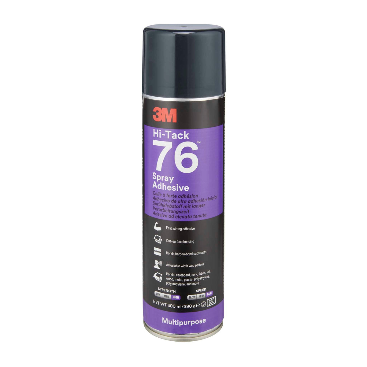 3M™ Hi-Tack Spray Adhesive 76, 500 mL, 12 Can/Case — Tapes.co.uk