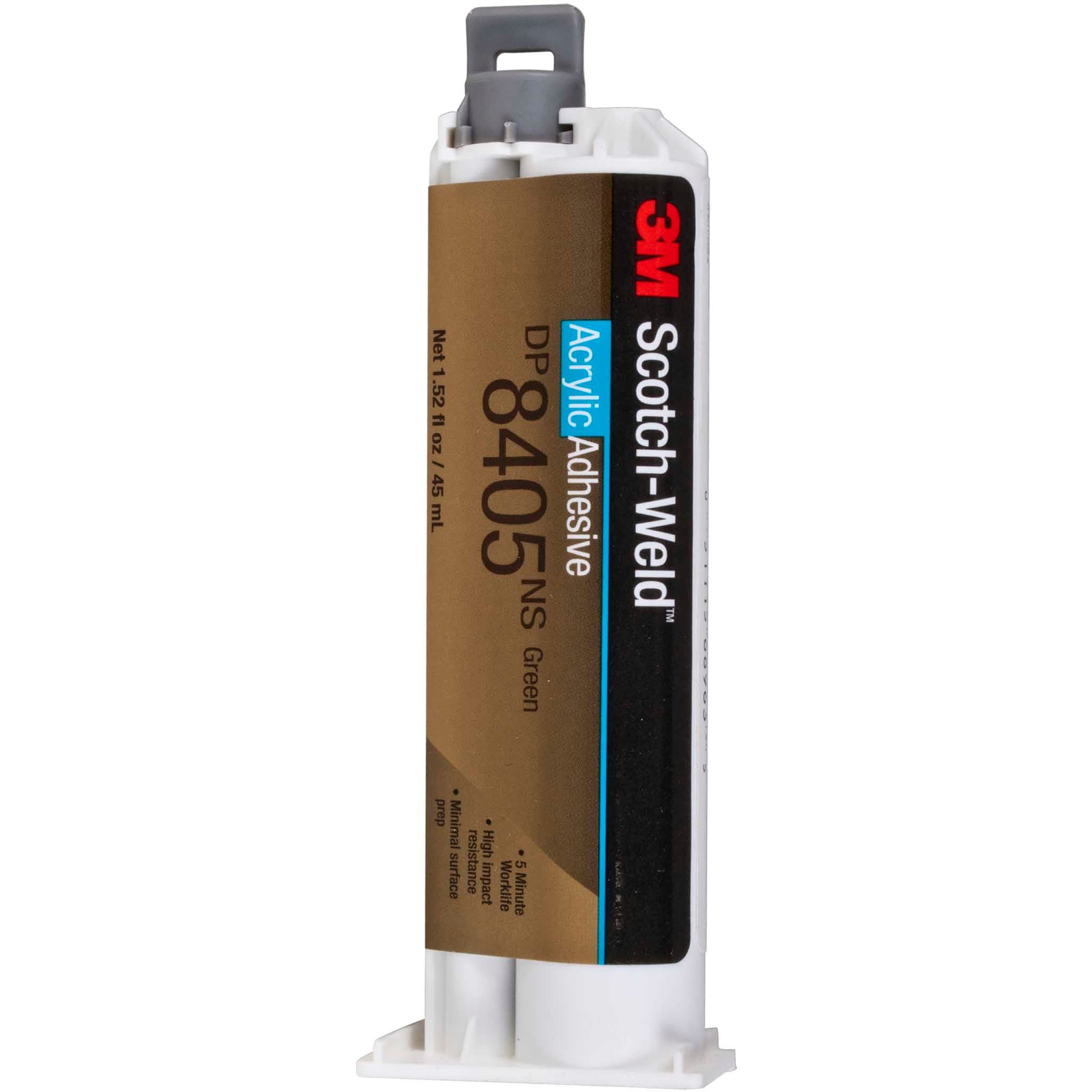 3M™ Scotch-Weld™ Acrylic Adhesive DP8405NS, Green, 45 mL Duo-Pak, 12/C ...
