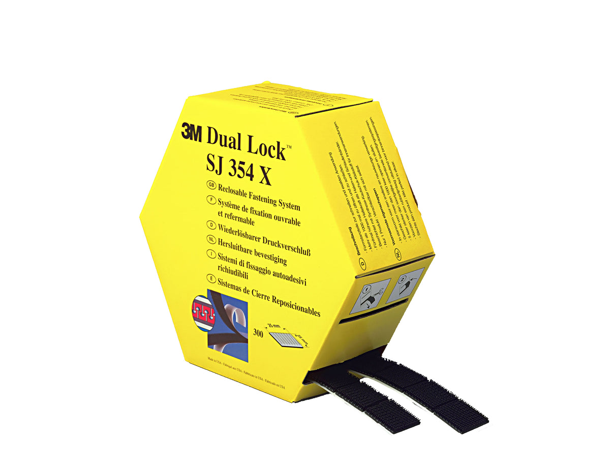 3M™ Dual Lock™ Reclosable Fastener SJ3540, 250 Black, 25mm x 45.7m ...